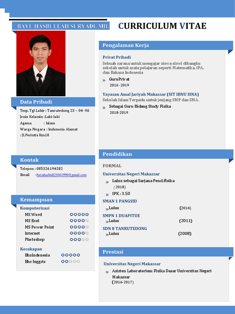 Bagi CV BAYU HASBULL 22-Dikonversi | PDF