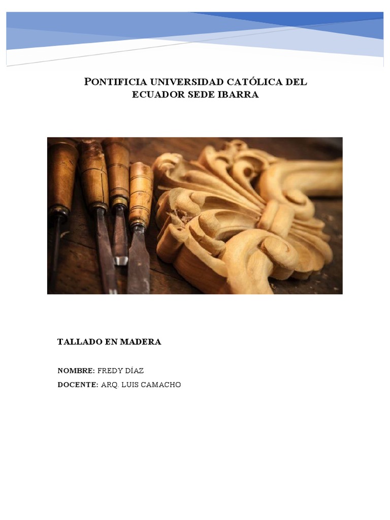 Guía de Tallado en Madera: Técnicas y Maderas | PDF