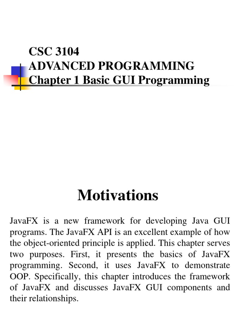 Chap. 1 - Basic GUI Programming | PDF | Object Oriented Programming | Java Platform