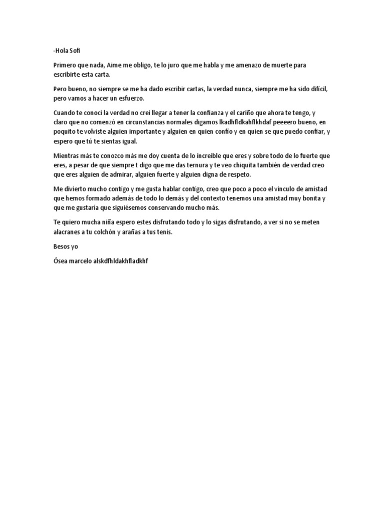 Carta A Sofi | PDF