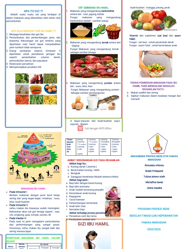 Leaflet Gizi Ibu Hamil | PDF