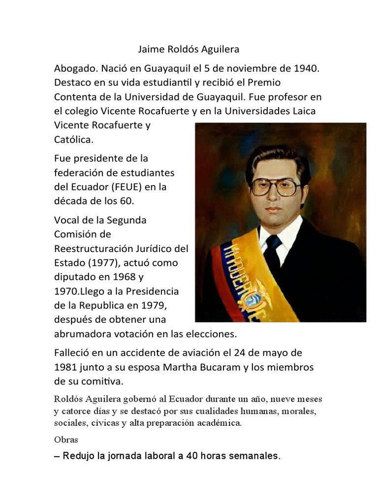 Jaime Roldós Aguilera | PDF
