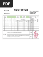 Mill Test Certificate Sample | PDF