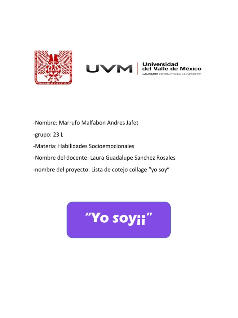 Collage Yo Soy | PDF