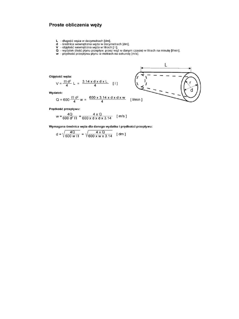 Proste Obliczenia Rur | PDF