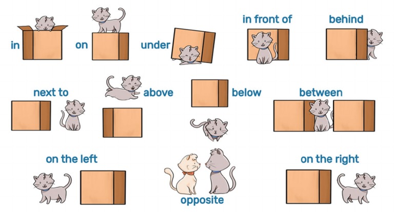 Prepositions of Place - Chart | PDF