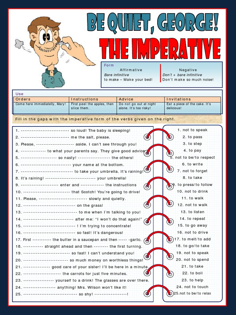 Imperative Exercises Worksheet | PDF | Syntax | Linguistic Typology