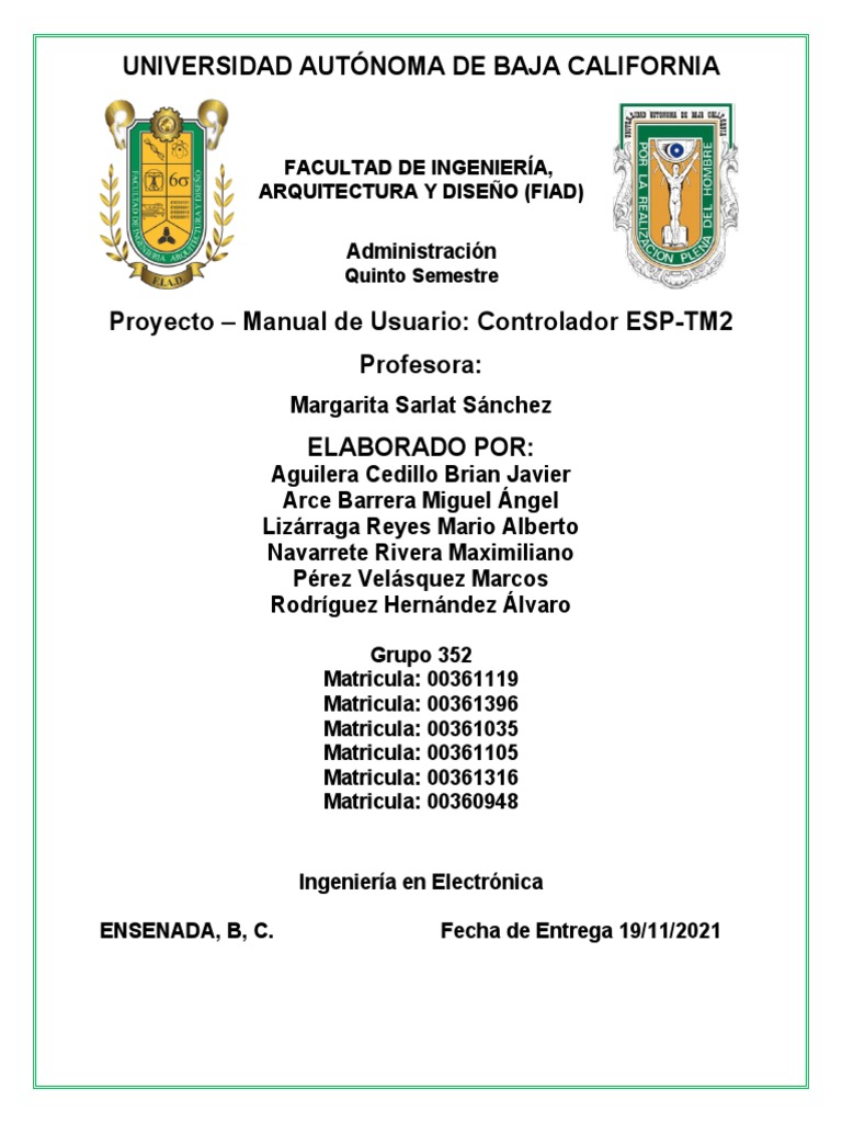 Equipo 1 - Grupo 352 - Administración - Manual de Usuario de ...