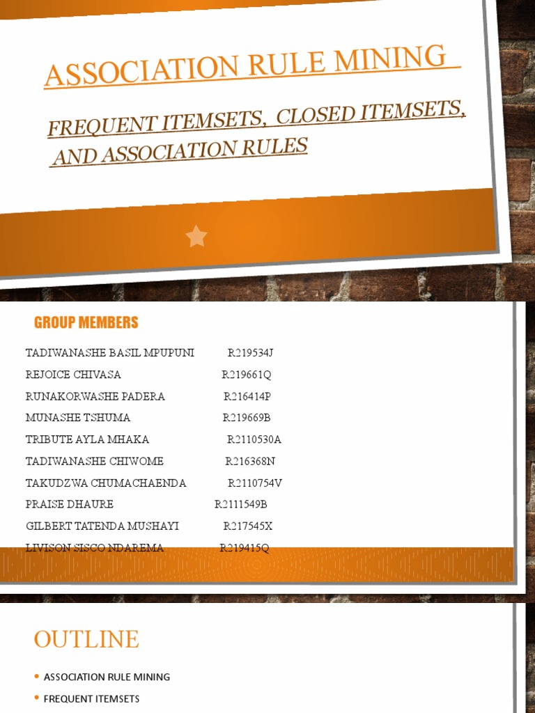 Association Rule Mining Presentation Pdf Information Science Information Retrieval