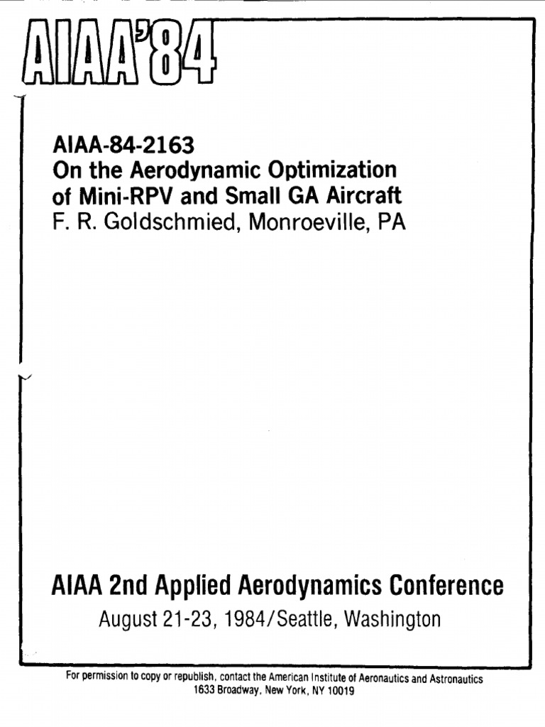 Aiaa 1984 2163 828 | PDF | Jet Engine | Aerospace