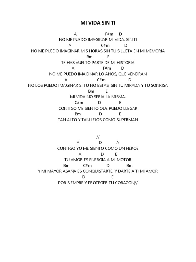 Mi Vida Sin Ti | PDF