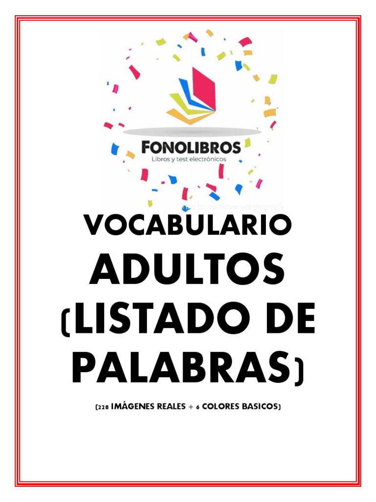 Vocabulario 228+colores Listado de Palabras | PDF | Alimentos