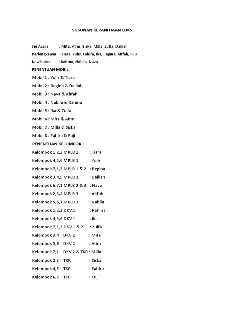 Susunan LDKS | PDF