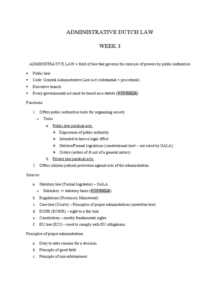 LLS - Administrative Dutch Law | PDF | Administrative Law | Justice