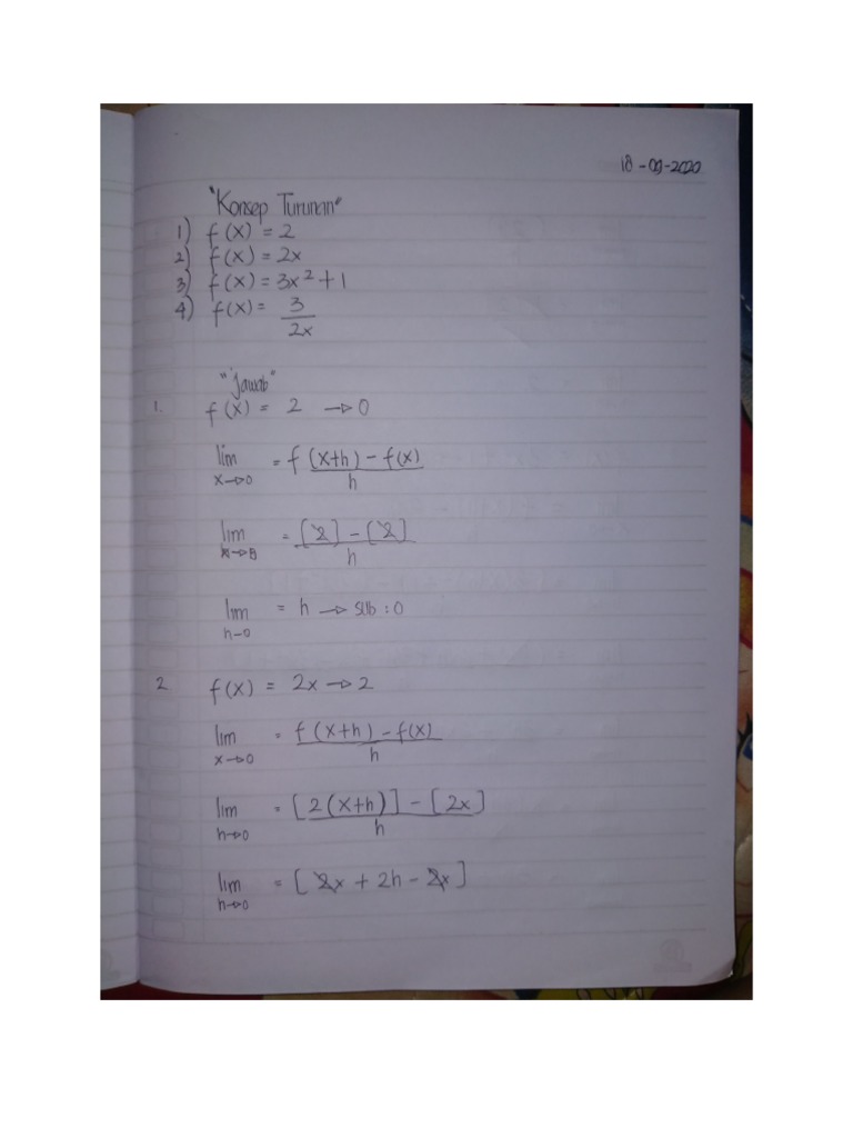 Tiara Sophia Ananda - Konsep Turunan - Kelas XII MIPA | PDF