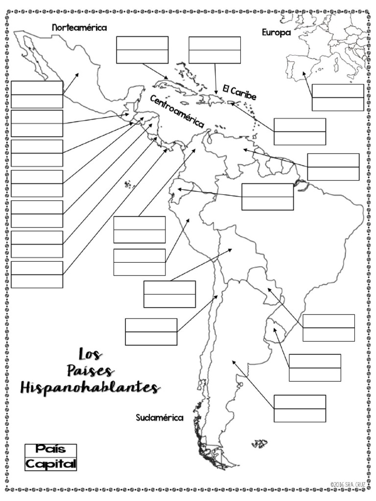 Spanish Speaking Countries Maps No Words | PDF