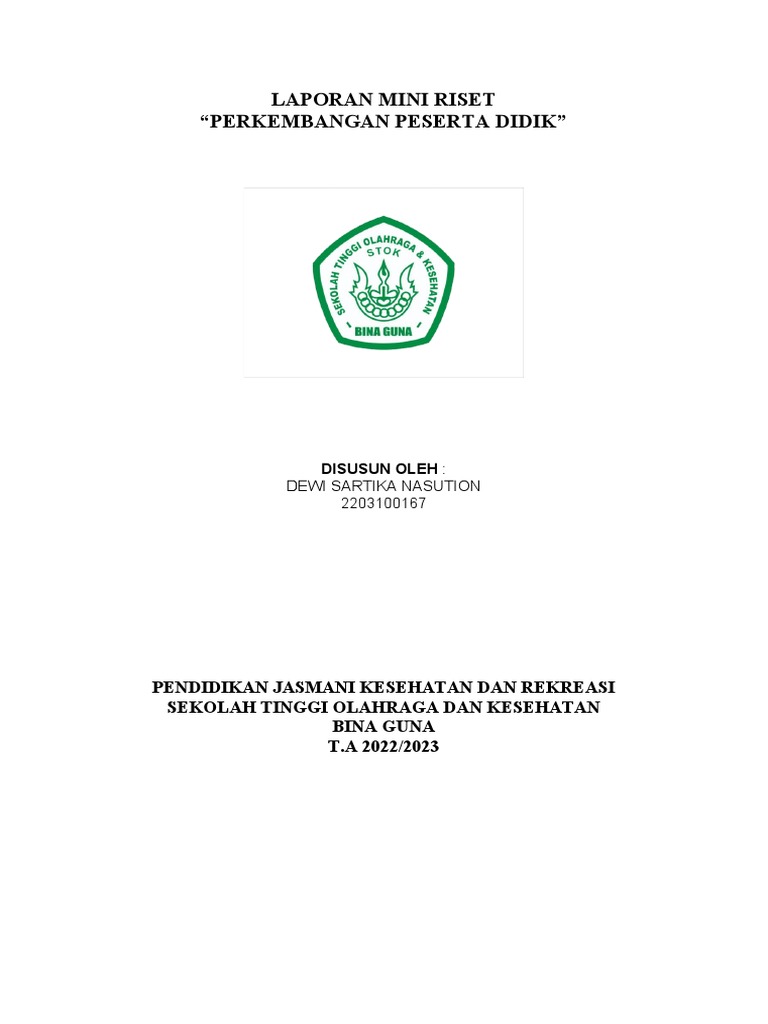 Laporan Mini Riset PPD | PDF