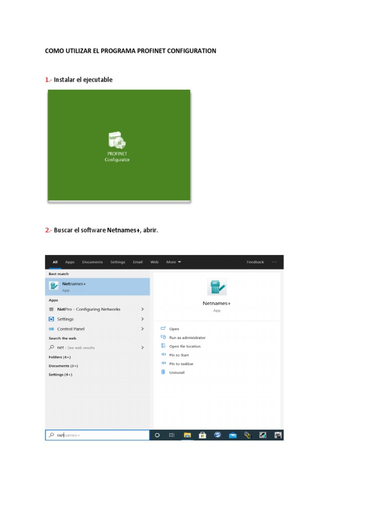 Como Utilizar El Programa Profinet Configuration | PDF
