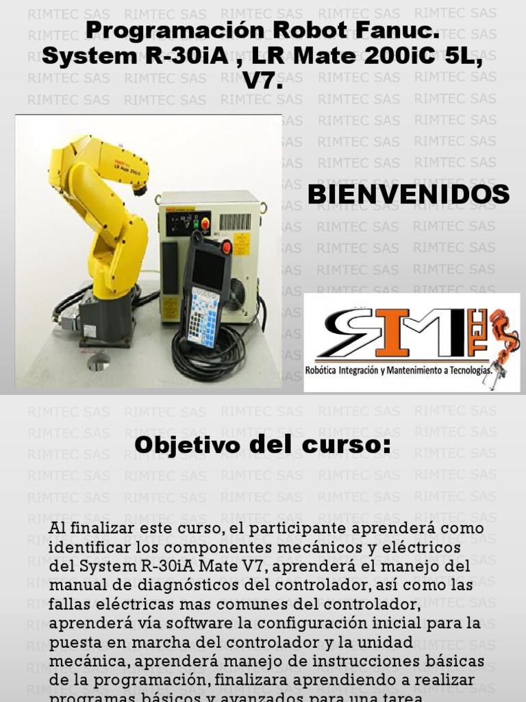 Programación básica de robots Fanuc LR Mate 200iC 5L y System R-30iA | PDF | Sistema coordinado ...