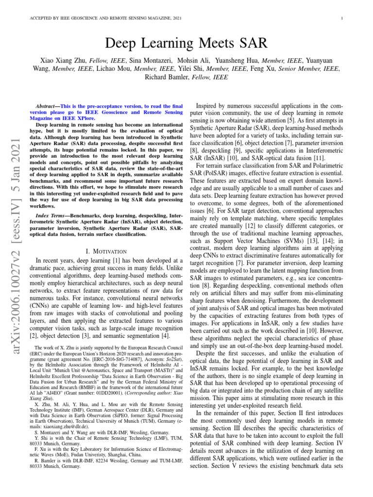 Sar Ai Paper Pdf Deep Learning Artificial Neural Network