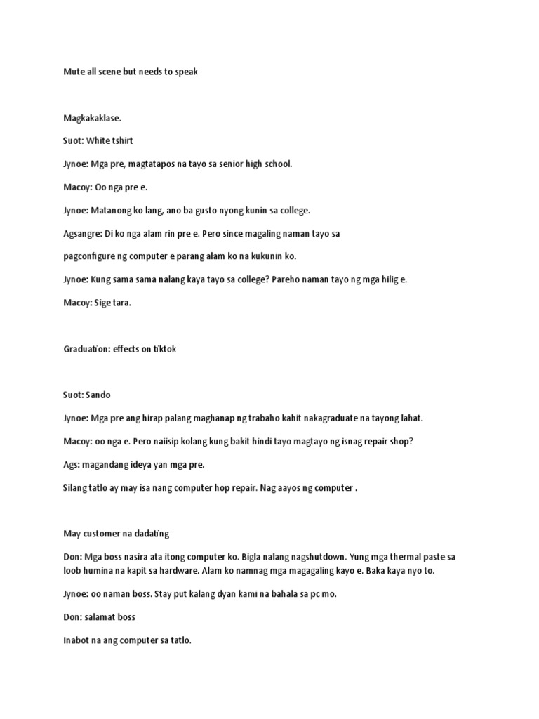 Business Plan Script | PDF