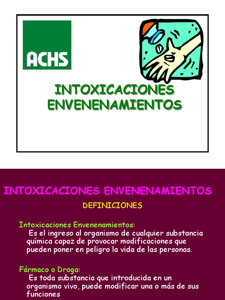 Intoxicaciones | PDF | Primeros auxilios | Especialidades Medicas
