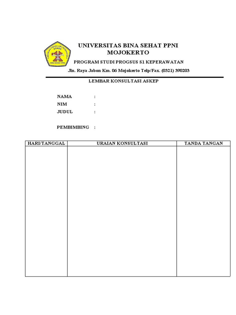 Lembar Konsul Askep | PDF