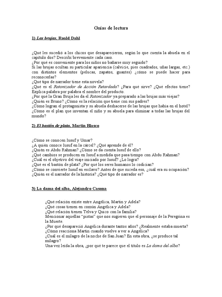 Guías de Lectura | PDF