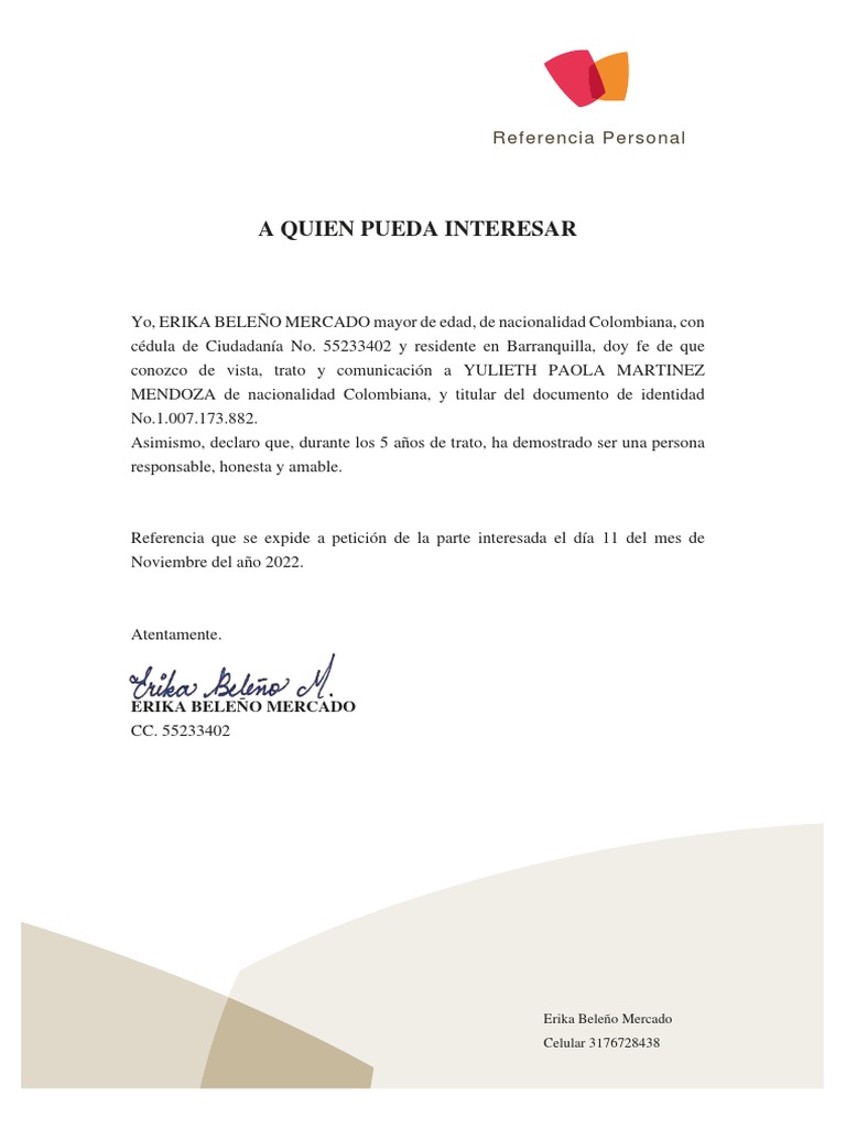 A Quien Pueda Interesar | PDF