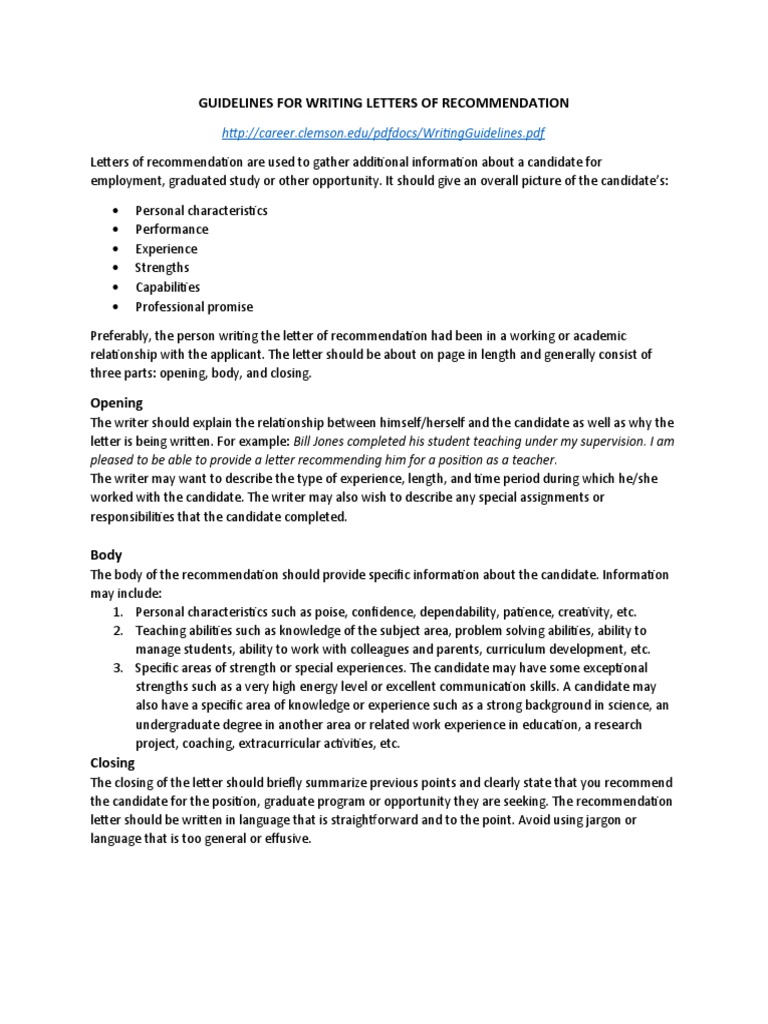 Writing Effective Recommendation Letters | PDF | Teachers | Experience