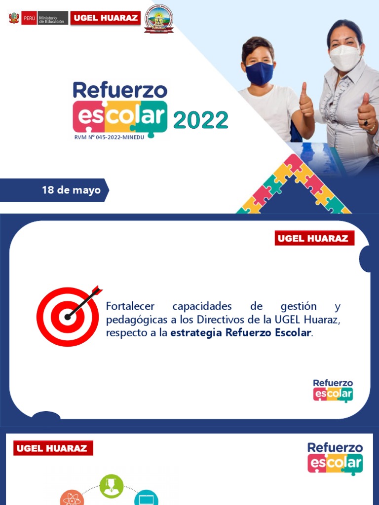 Refuerzo Escolar 2022 UGEL Huaraz | PDF | Evaluación | Enseñando