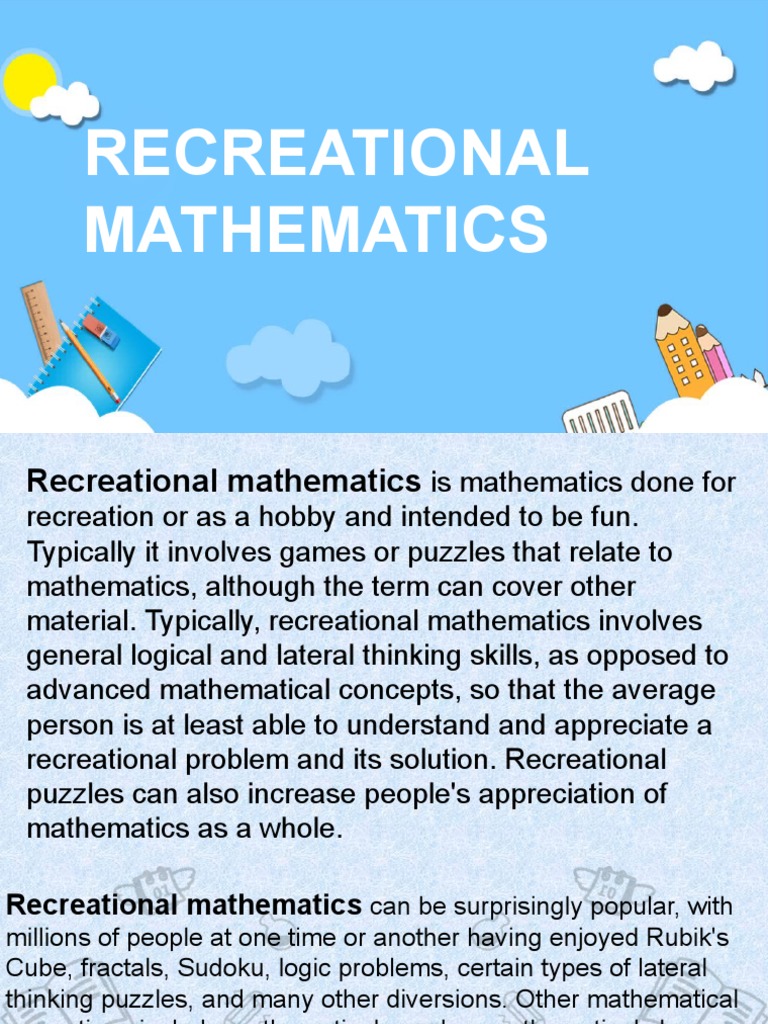 Recreational Math | PDF | Recreational Mathematics | Mathematics Recreational Math | PDF | Recreational Mathematics | Mathematics