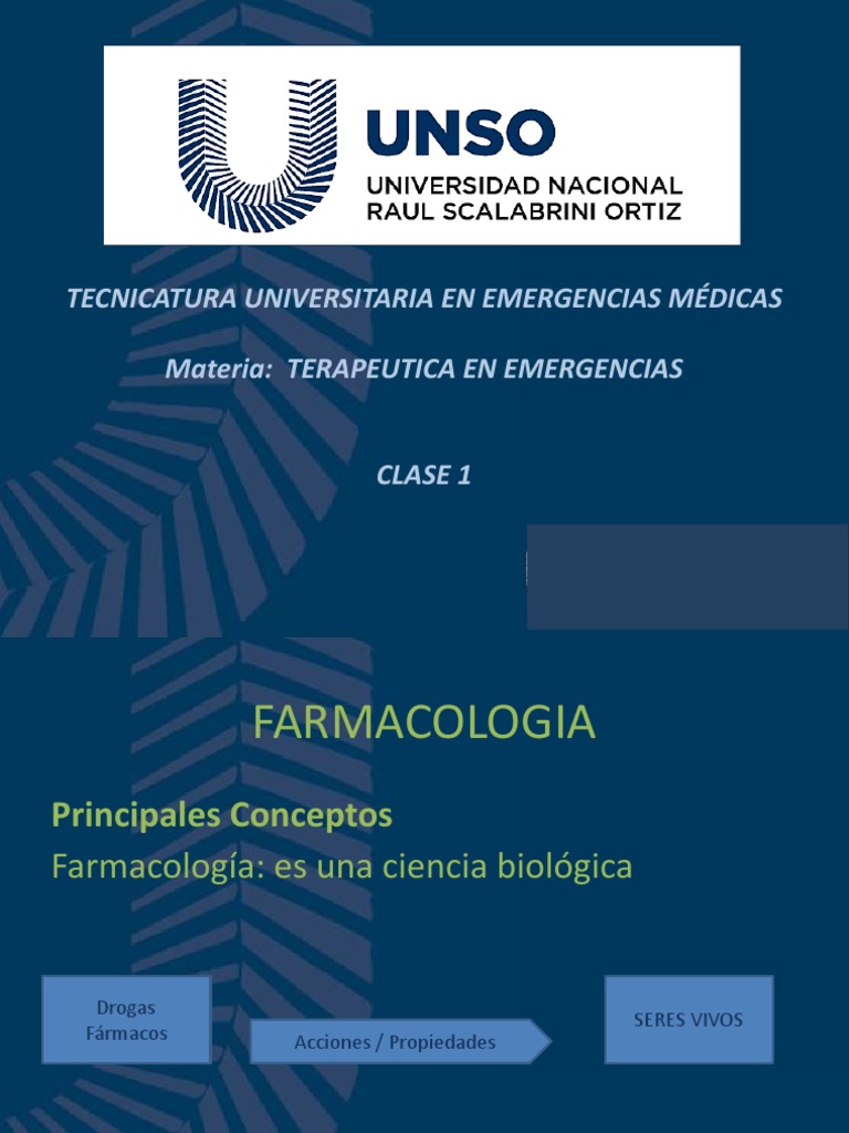 Terapéutica Clase 1 | PDF | Farmacología | Medicamentos con receta