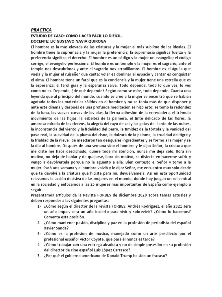 Practica Umss Diciembre 2020 | PDF | España | Turismo