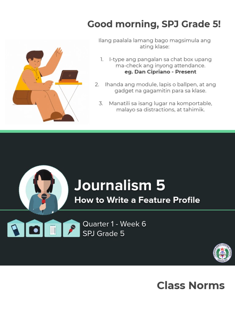 Journalism 5 - Week 6 - How To Write A Feature Profile | Download Free ...