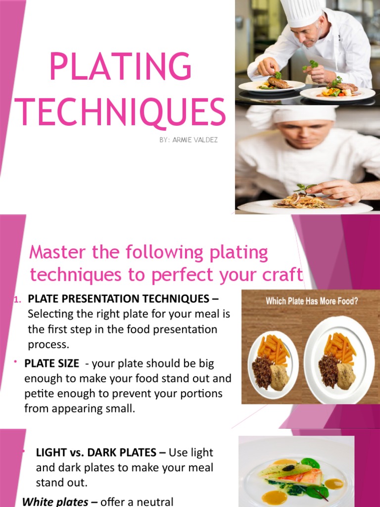 Plating Techniques | PDF | Garnish (Food) | Meal