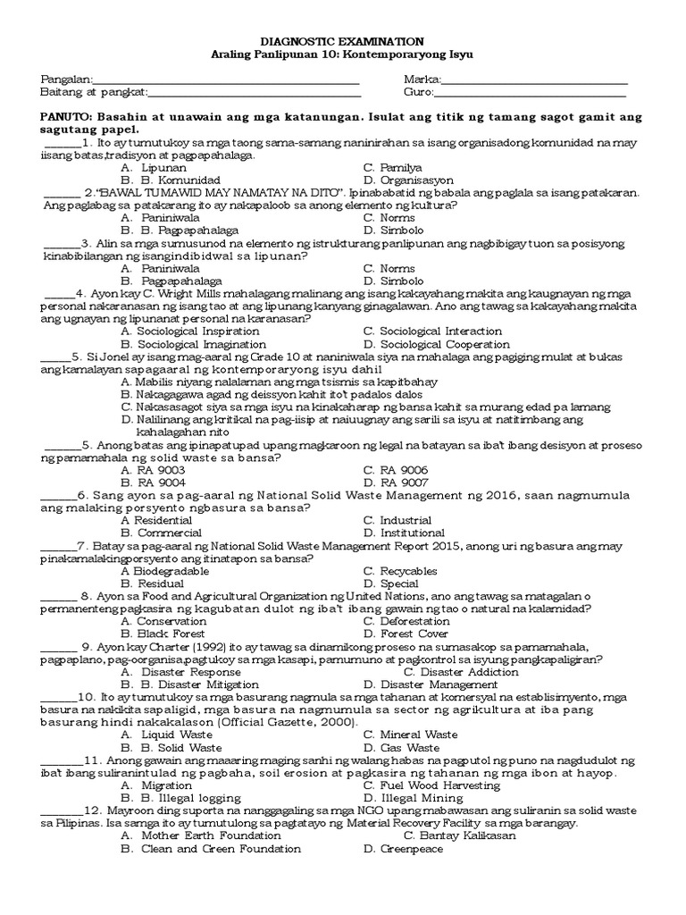 Ap-Diagnostic Examination | PDF