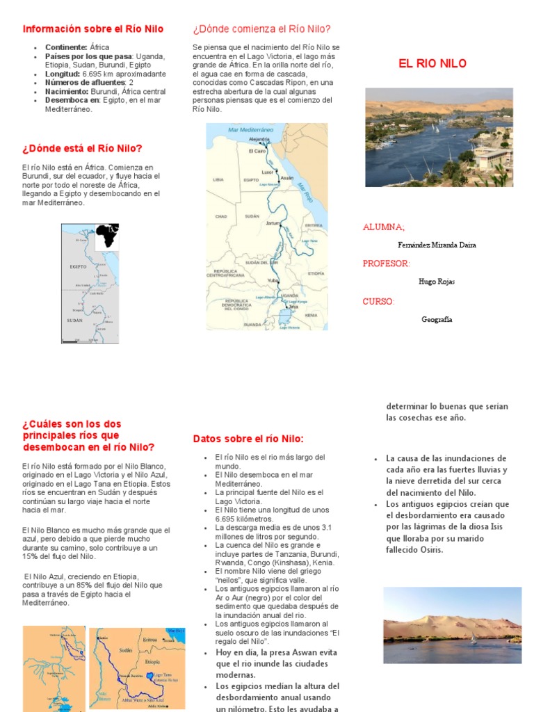 el rio nilo | PDF | Nilo | Río