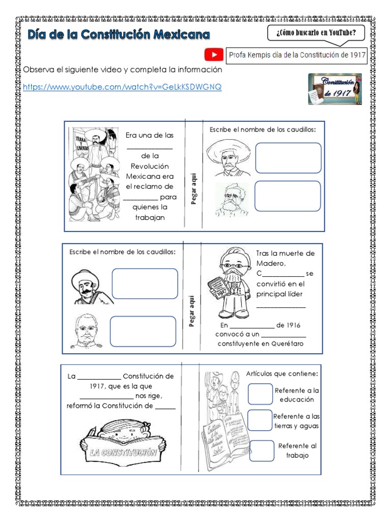 Actividades Día de La Constitución Profa Kempis | PDF | Cartas Políticas