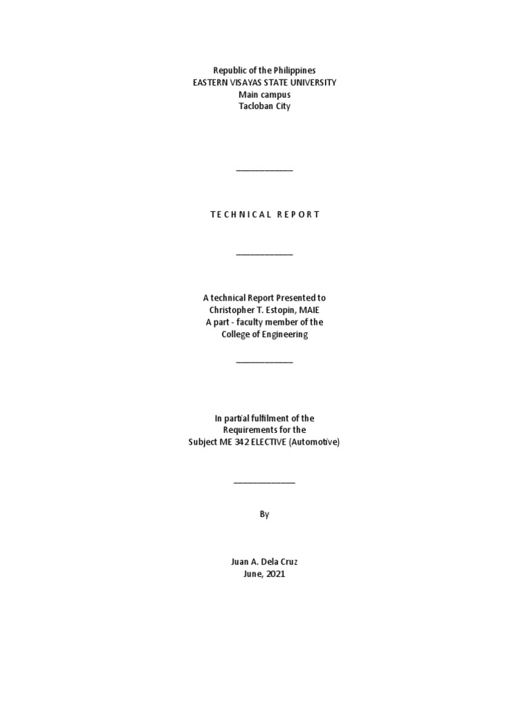 ME Technical Report | PDF