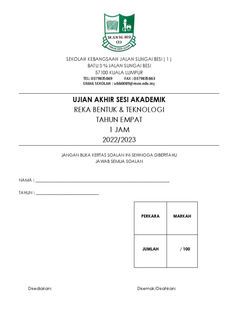 Uasa Rbt Tahun 4 Pdf
