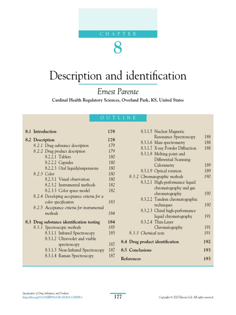 Description and Identification | PDF | Infrared Spectroscopy | Spectroscopy