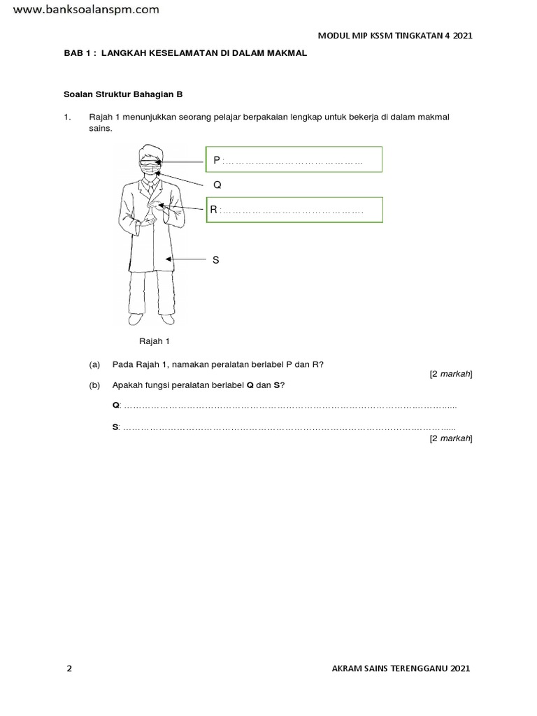 Modul Intervensi KSSM Ting 4 BHG A, B & C SPM Terengganu 2021 Soalan | PDF