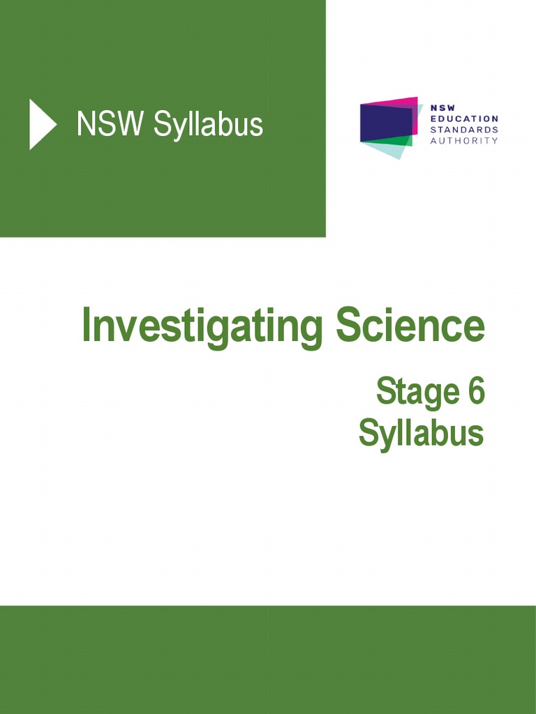 Investigating Science Stage 6 Syllabus 2017 | PDF | Science | English ...