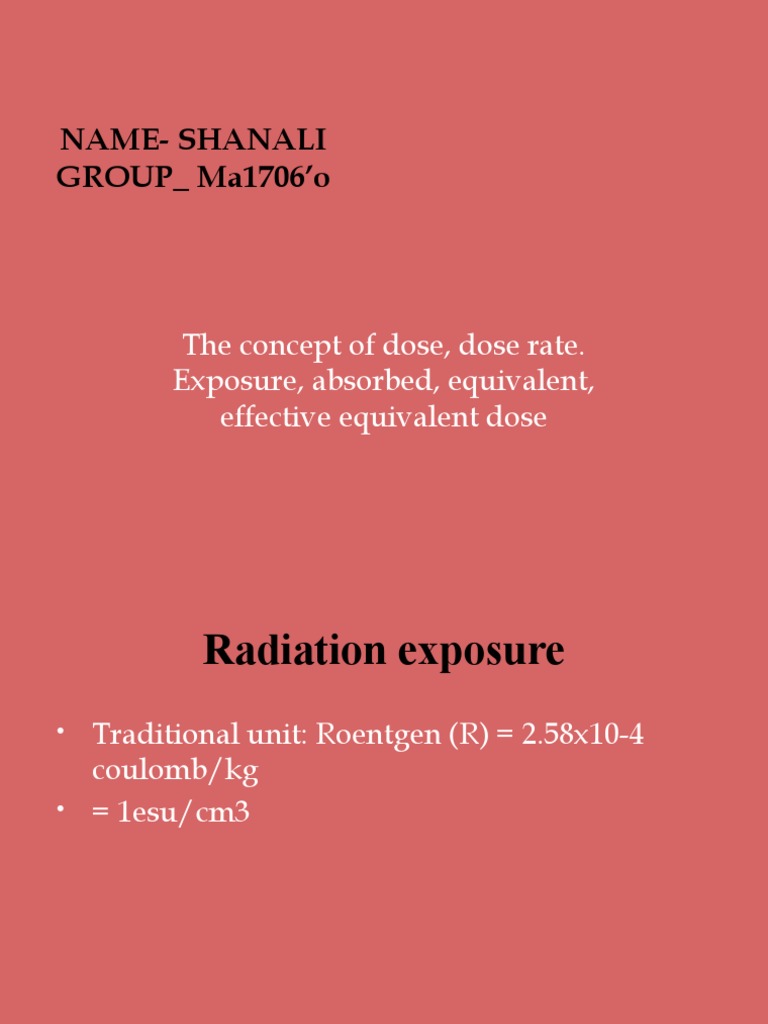 An Overview of Key Radiation Dose Concepts Including Absorbed Dose ...