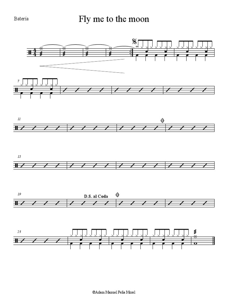 Fly Me To The Moon - Batería | PDF