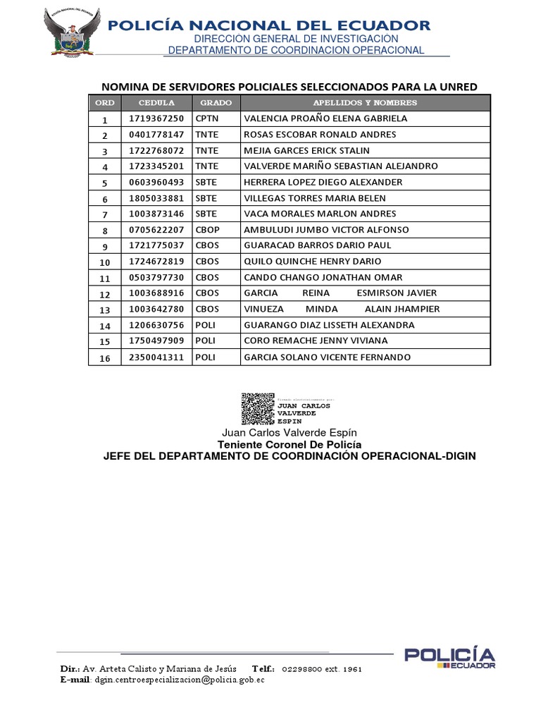 Oficio Nro. PN Digin QX 2023 01466 Of2 | PDF