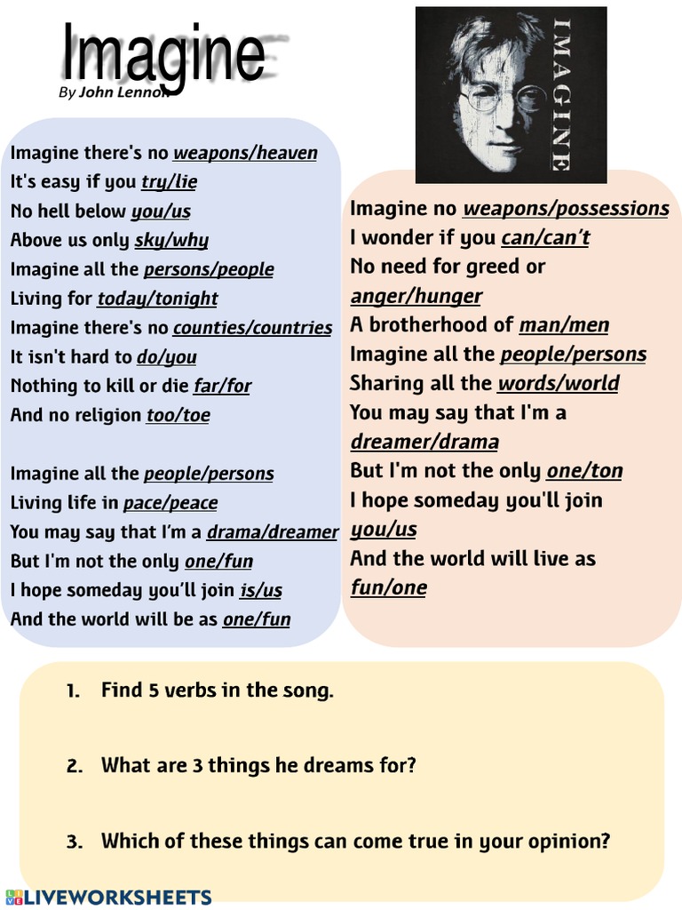 John Lennon's "Imagine" Analysis | PDF