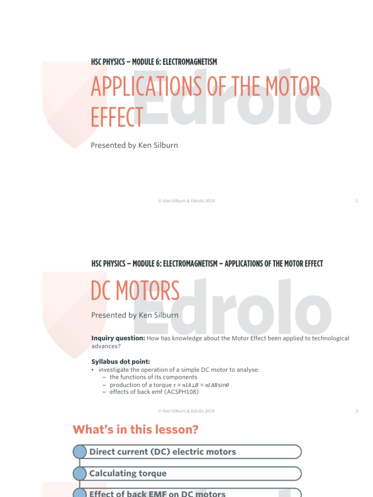 DC Motors Edrolo Study Notes Annotated | PDF | Electric Motor ...