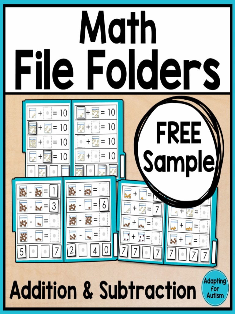 Addition Subtraction Math File Folder | PDF | Copyright | Computing